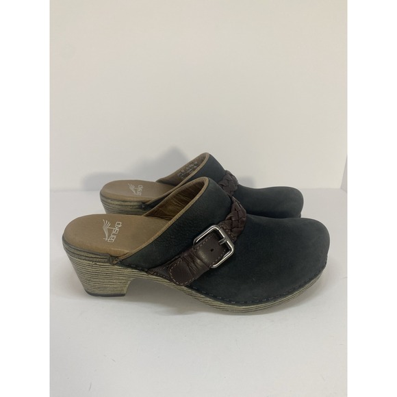 Dansko | Shoes | Dansko Melanie Black Nubuck Leather Braided Buckle ...